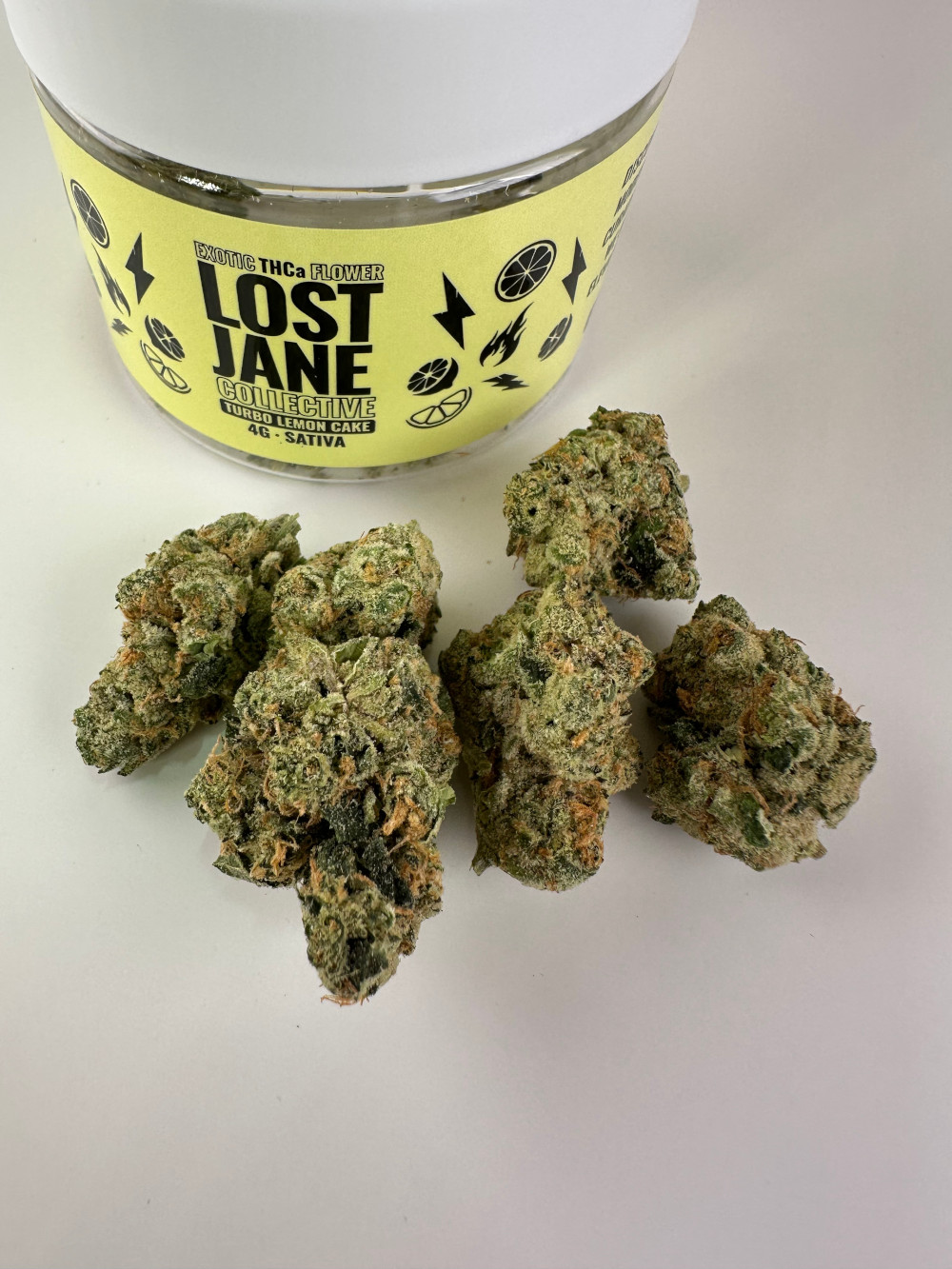 Lost Jane Turbo Lemon Cake Exotic THCA Flower – Wholesale 4g Jars